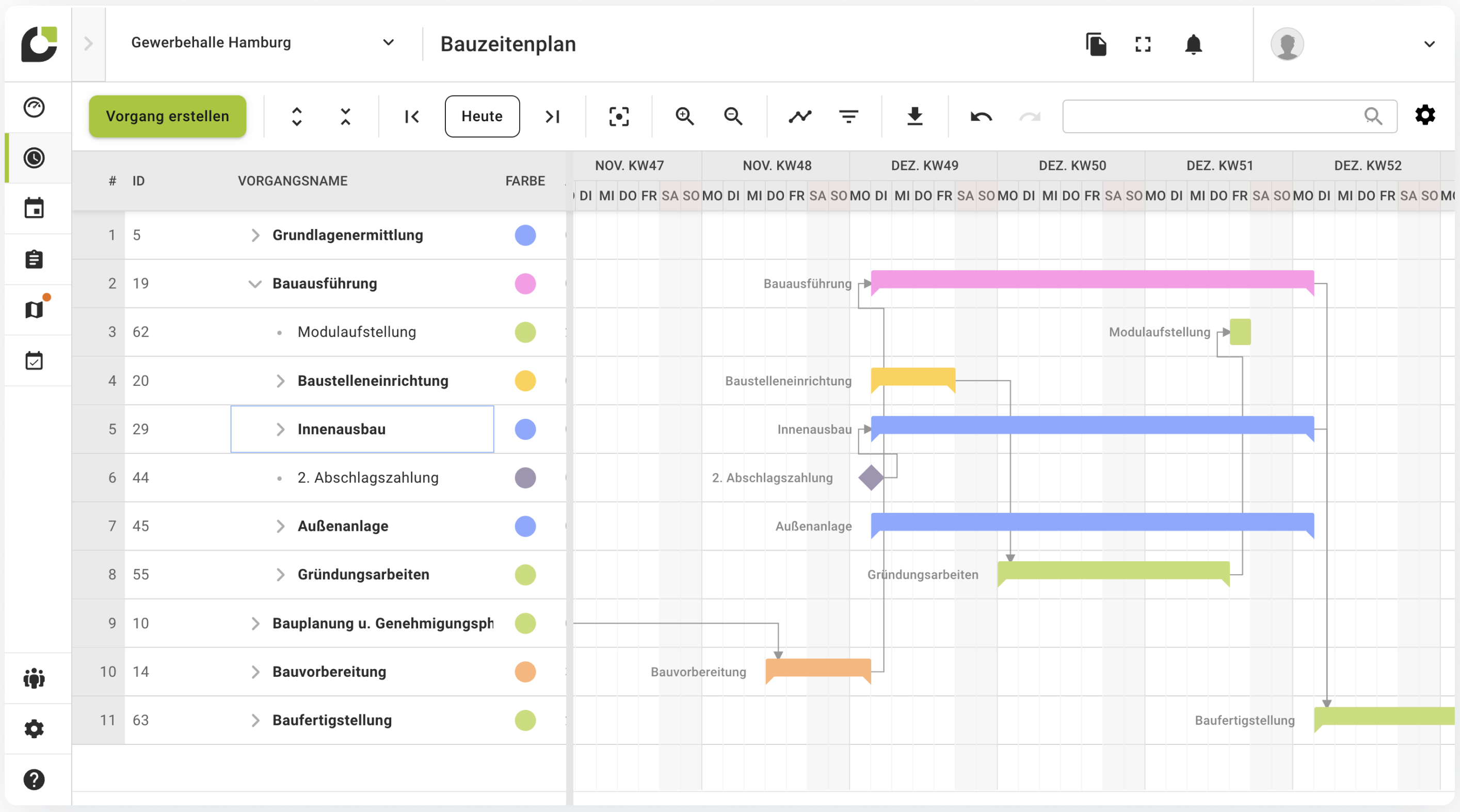 Kostenloser Bauzeitenplan zum Download: Vorlage für Excel - Capmo